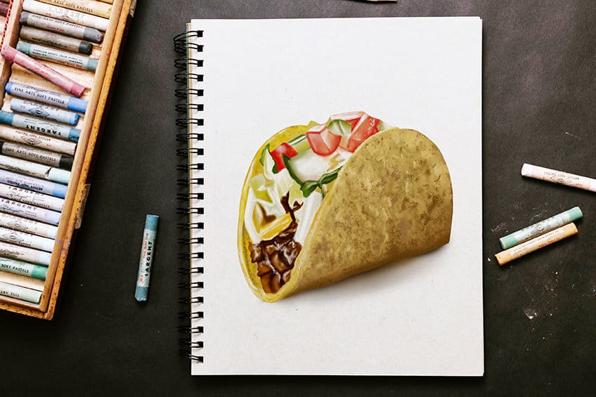 Comment dessiner un taco - Créez un délicieux croquis de tacos ...